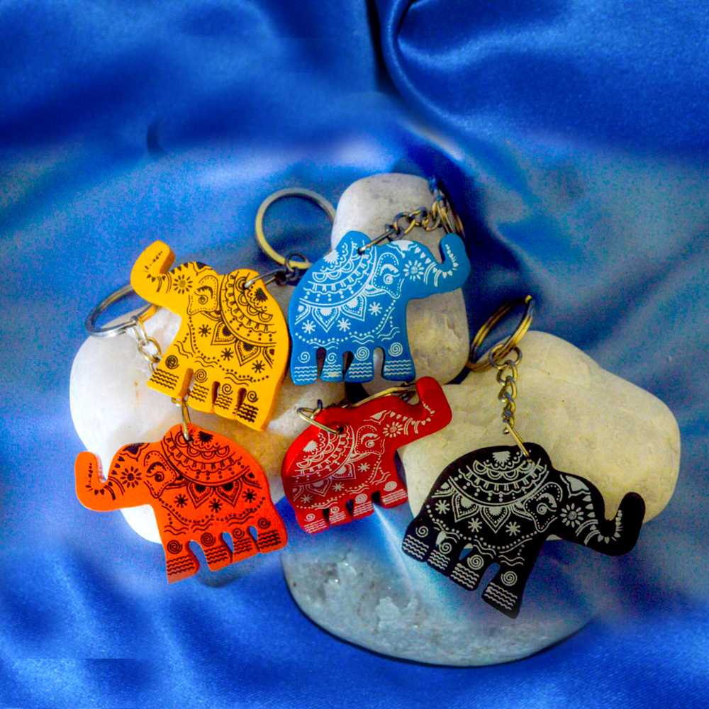 Keytags (Elephant/ Raksha) Prints – Assorted Colors – Swanaroo